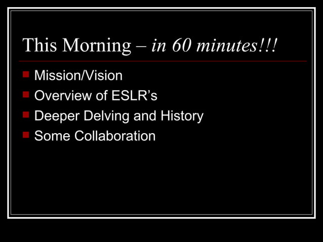 ESLR Presentation | PPT