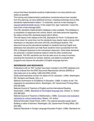 ESL Standards for Pre-K–12 Students: Before and After | PDF