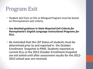 ESL Update for Principals 12/11/12 | PPTX | Educational Assessment ...