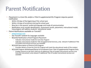 ESL Update for Principals 12/11/12 | PPTX | Educational Assessment ...