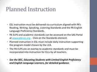 ESL Update for Principals 12/11/12 | PPTX | Educational Assessment ...