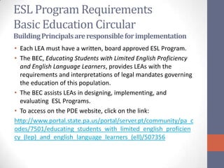 ESL Update for Principals 12/11/12 | PPTX | Educational Assessment ...