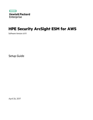 ESM 6.9.1 for AWS Setup Guide | PDF | Cloud Computing | Internet