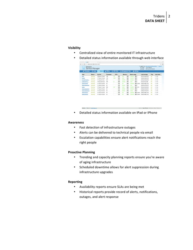 Enterprise Service Manager (ESM) : data sheet1 | PDF