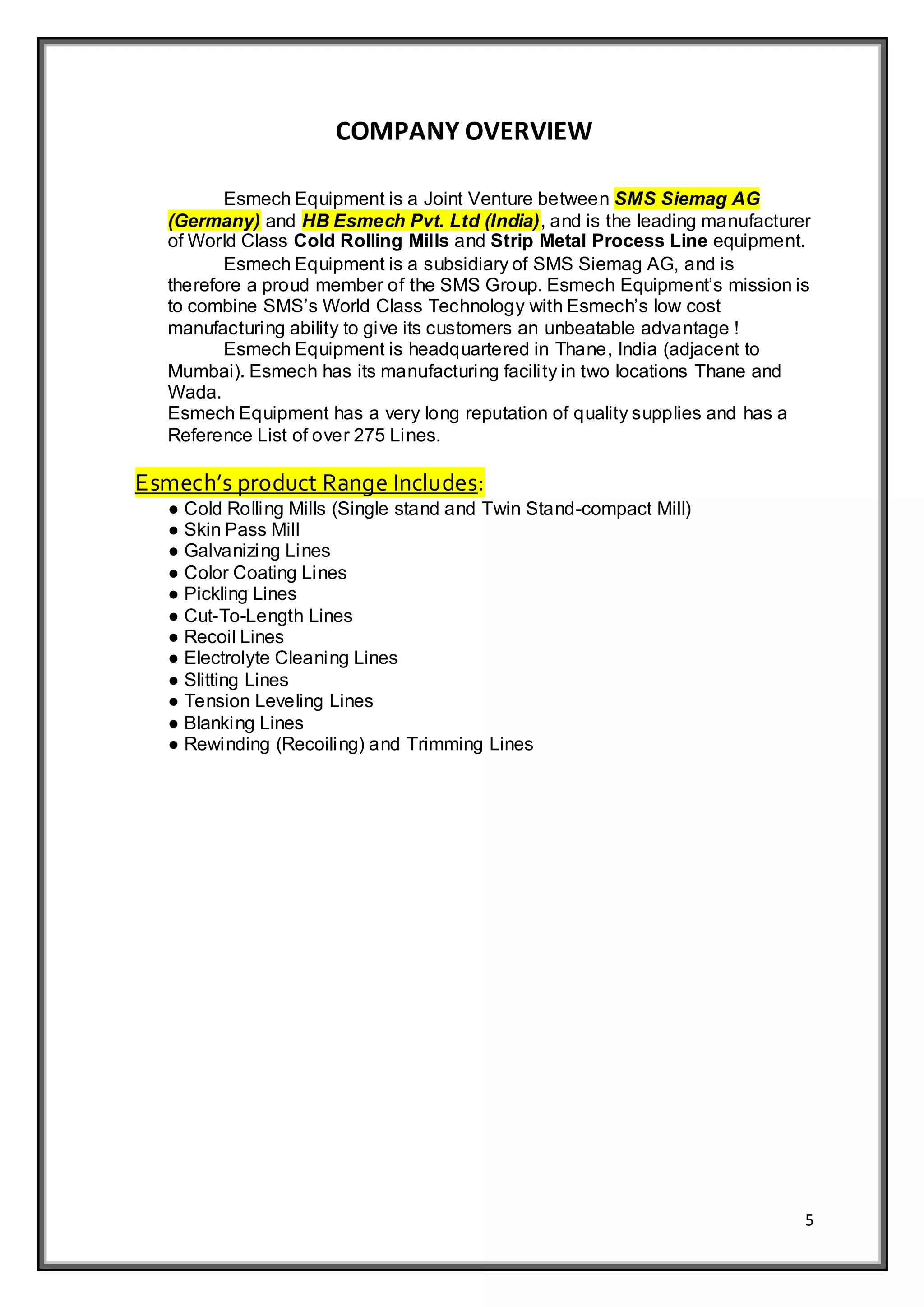 Internship Report (MEchanical Engg) by kalpesh pawar | PDF