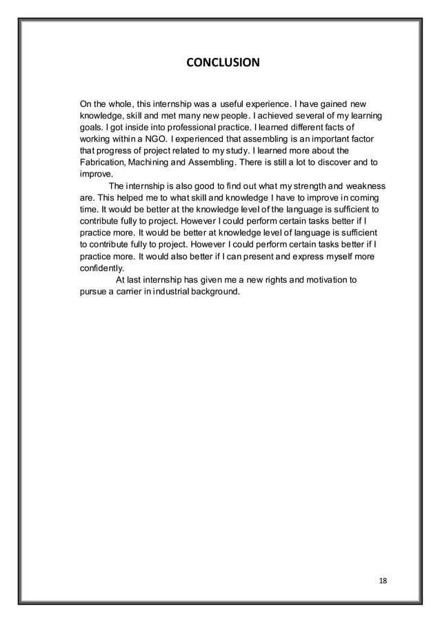 Internship Report (MEchanical Engg) by kalpesh pawar | PDF