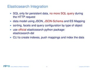 Elasticsearch: a key element of Invenio 3 | PPT