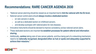 Supporting rare cancer patients' journey through national cancer ...