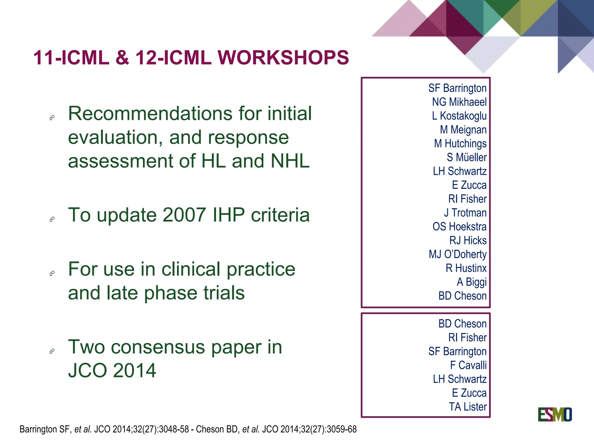 ESMO-E-Learning-The-Lugano-Classification-Recommendations-For-Hodgkins ...