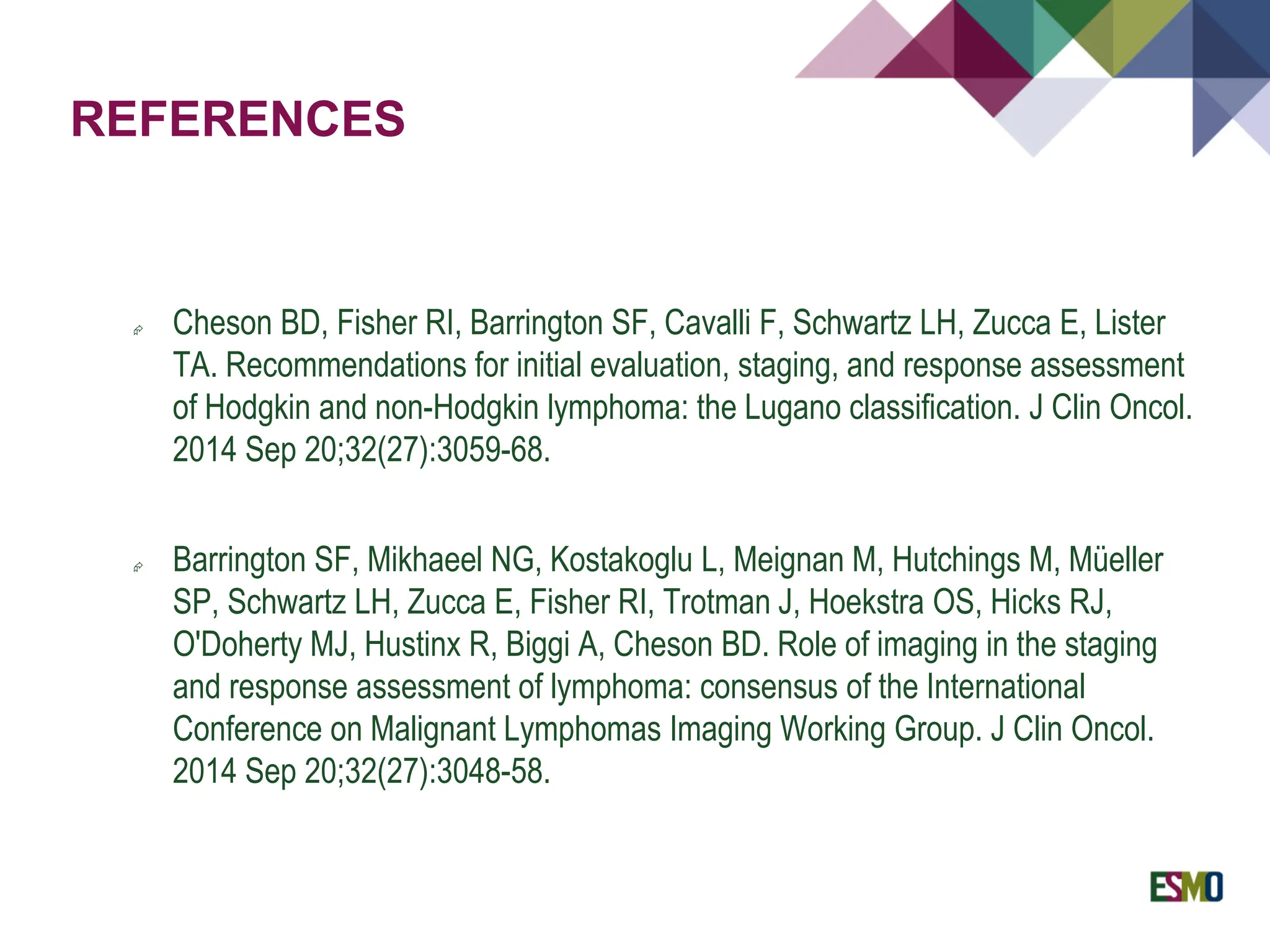 ESMO-E-Learning-The-Lugano-Classification-Recommendations-For-Hodgkins ...