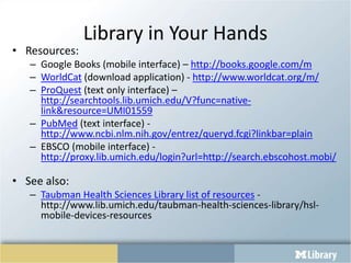 The Library in Your Hands | PPT