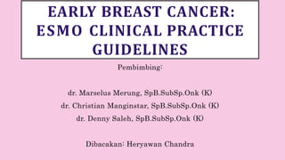ESMO Breast Ca Guidelines.pptx, jsnsnsjsnsnsndndnsn | PPT