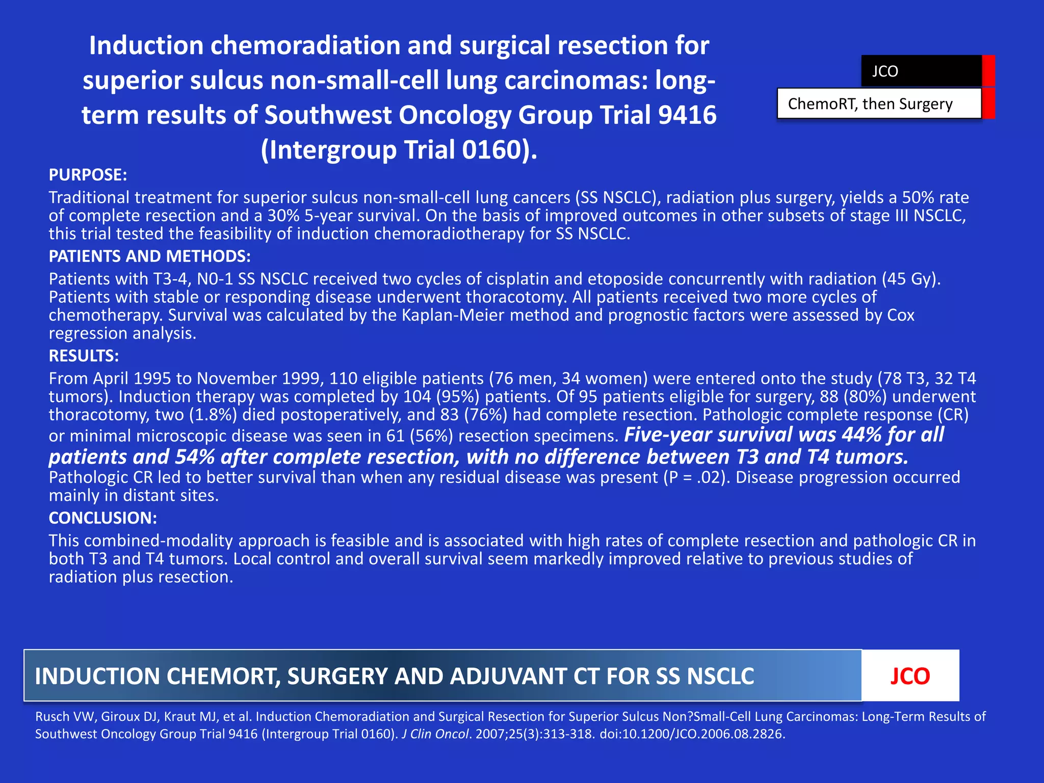 Management in Stage III NSCLC | PPTX