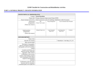ESMP Checklist for Construction and Rehabilitation Activities.pdf ...