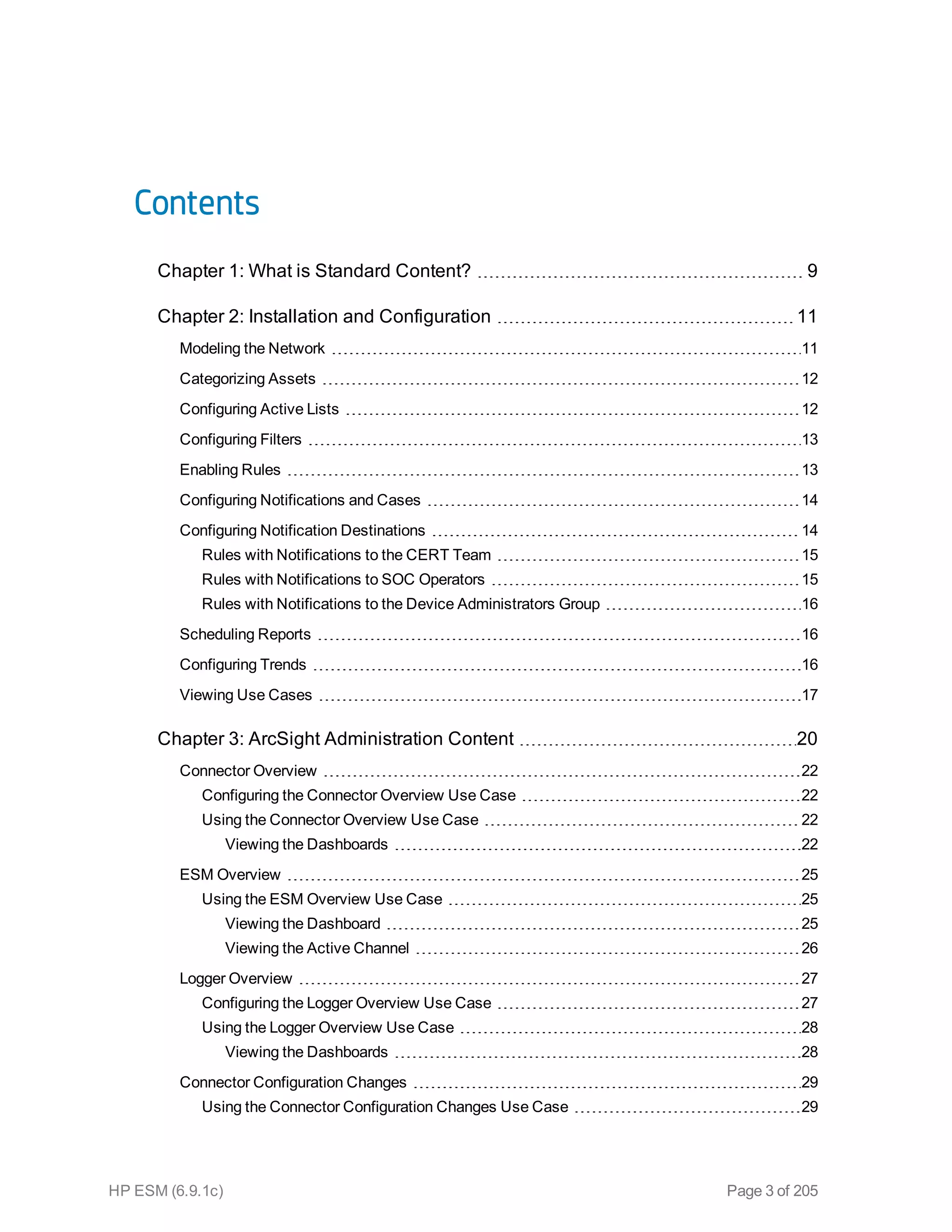 ArcSight Administration and ArcSight System Standard Content Guide (ESM v6.9.1c) | PDF