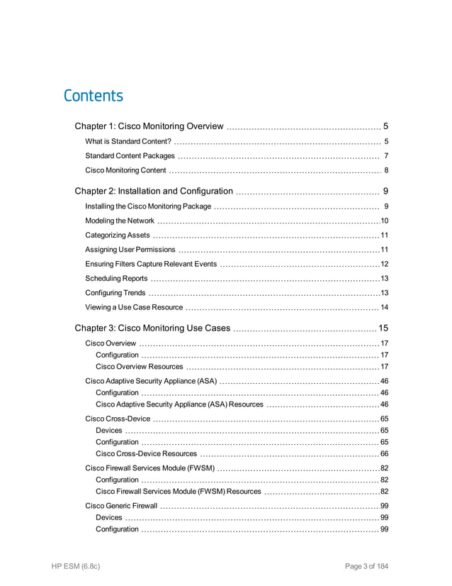Cisco Monitoring Standard Content Guide for ESM 6.8c