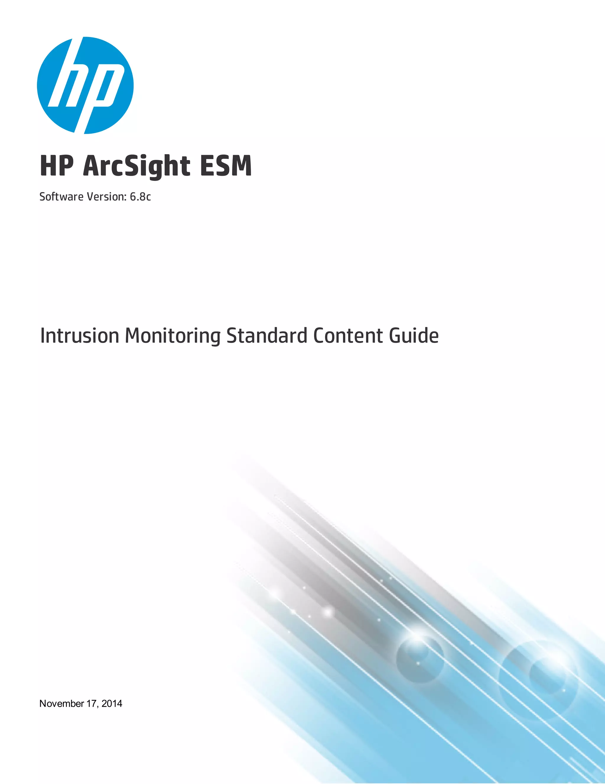 Intrusion Monitoring Standard Content Guide for ESM 6.8c