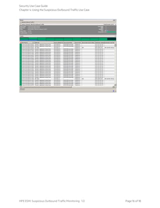 Suspicious Outbound Traffic Monitoring Security Use Case Guide | PDF