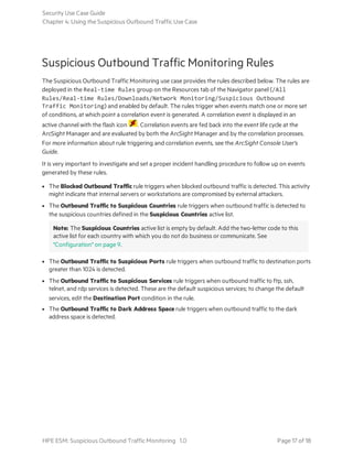 Suspicious Outbound Traffic Monitoring Security Use Case Guide | PDF