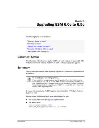 Upgrade Guide for ESM 6.5c | PDF