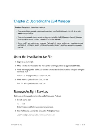Upgrade Guide for ESM 6.8c