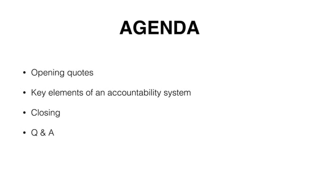 Key Elements in An Accountability System | PPT