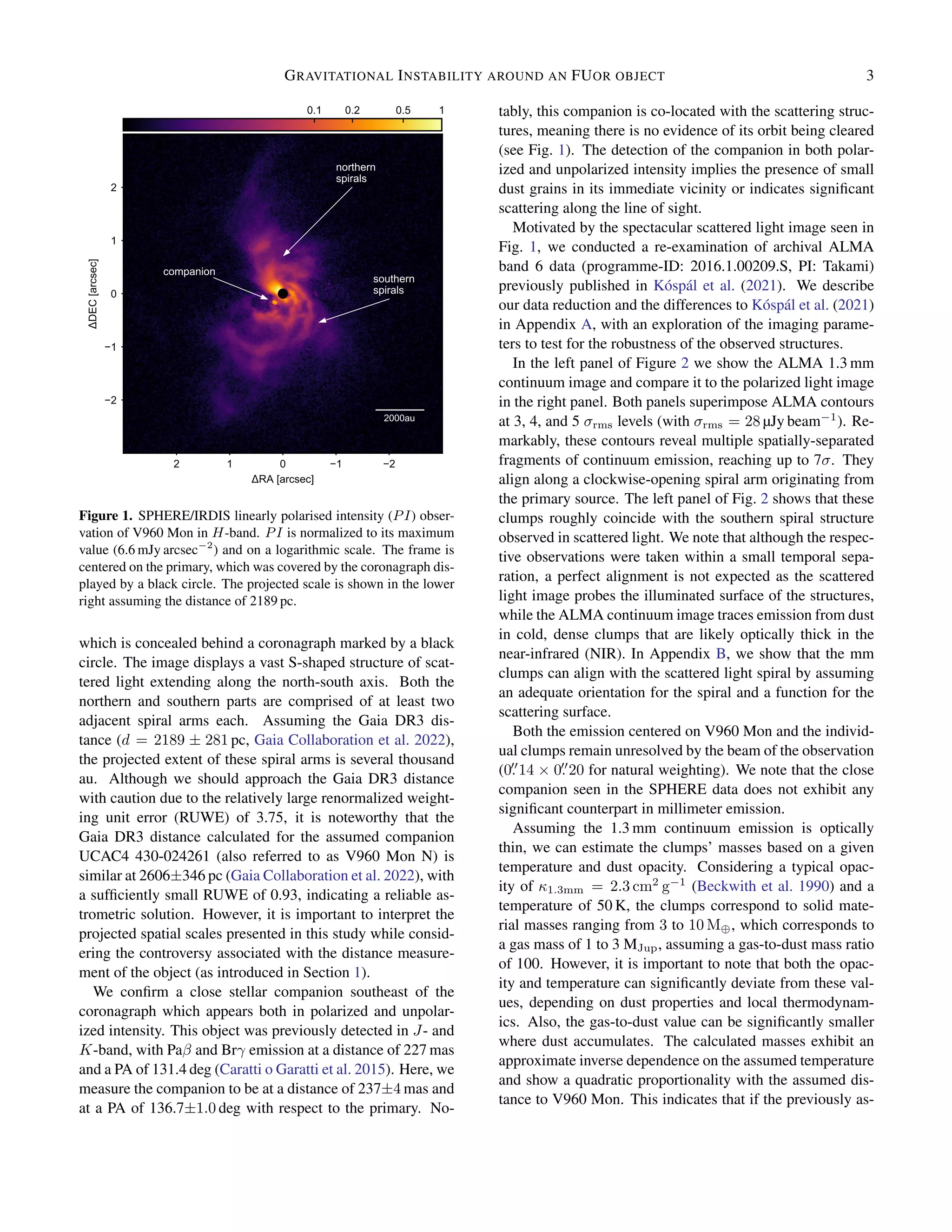 Spirals and clumps in V960 Mon: signs of planet formation via ...