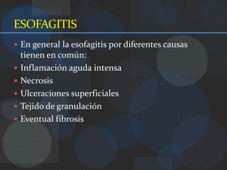 Esofagitis infecciosa y gastritis aguda | PPTX