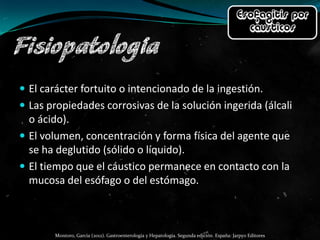 Esofagitis por cáusticos | PPTX