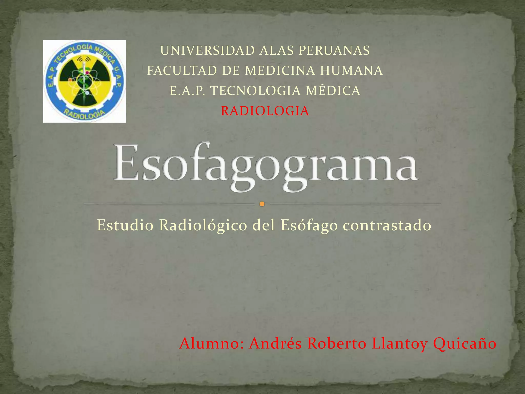 Esofagograma | PPTX