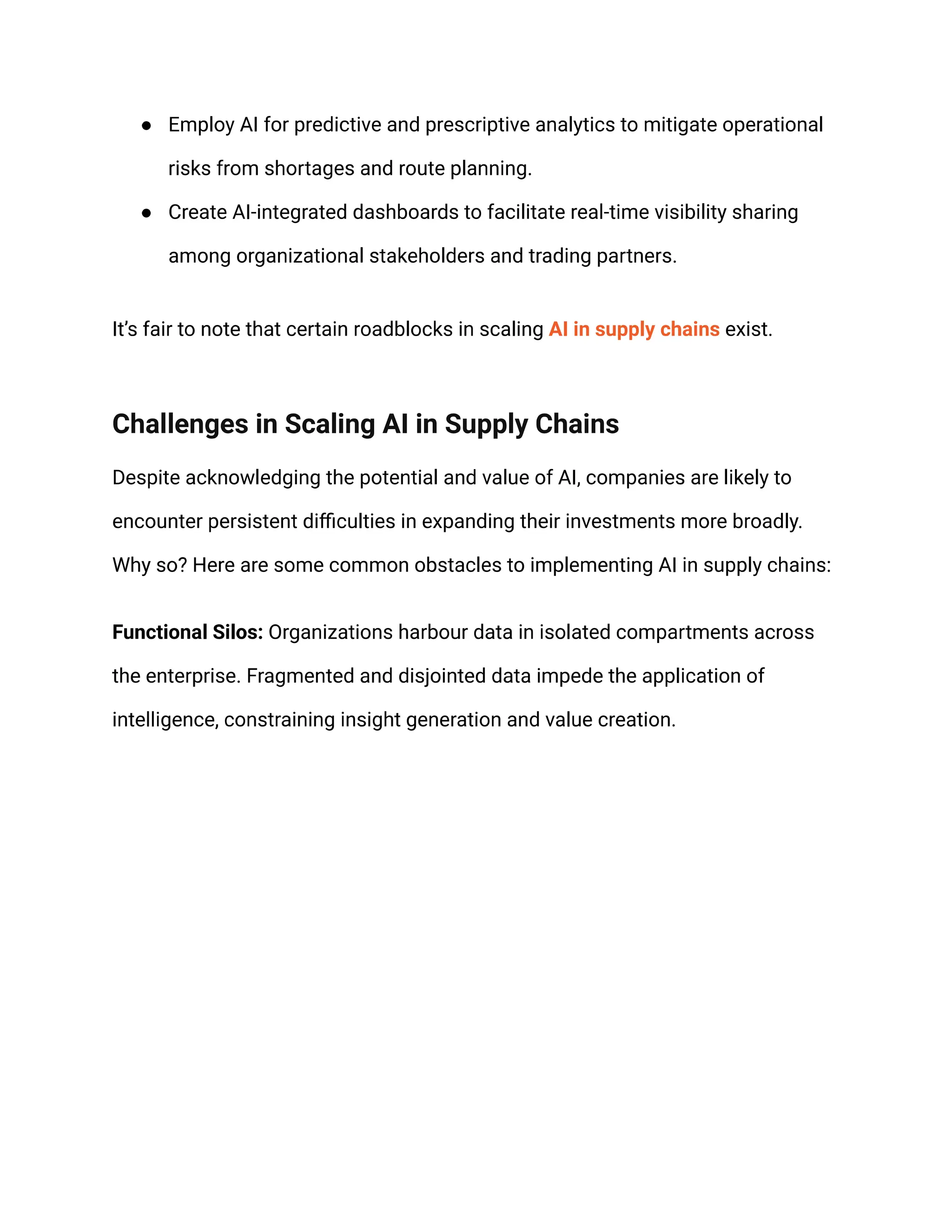 eSoftLabs | Supply Chain and Logistics Management Solutions | PDF