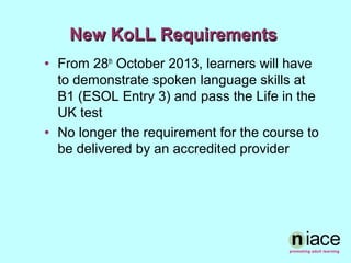 ESOL for unemployed learners - implications and developments | PPT