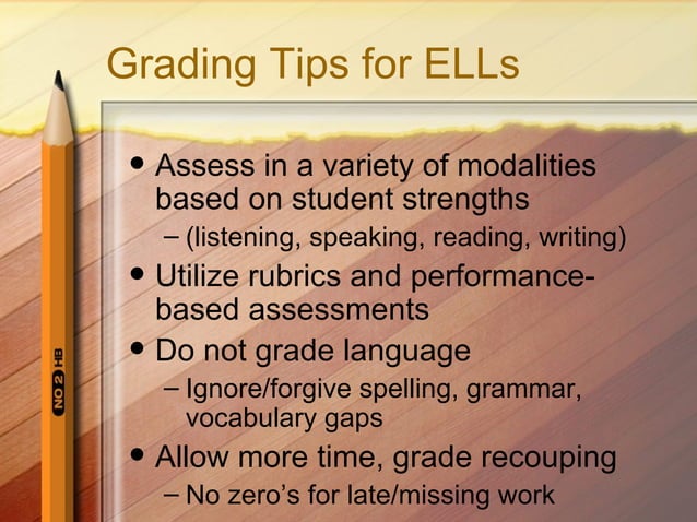 A? B? C? Assigning Meaningful Grades for ELLs | PPT | Educational ...