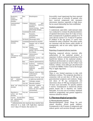 Esomeprazole Sodium for Injection Taj Pharma SmPC | PDF