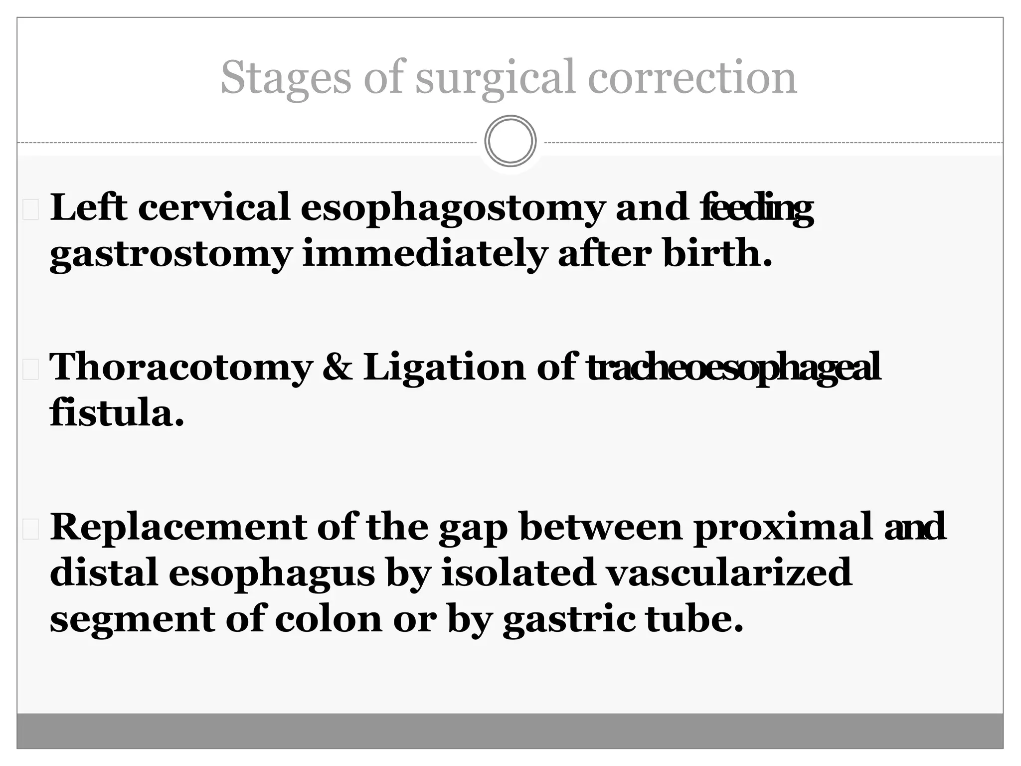Esophageal atresia | PPTX