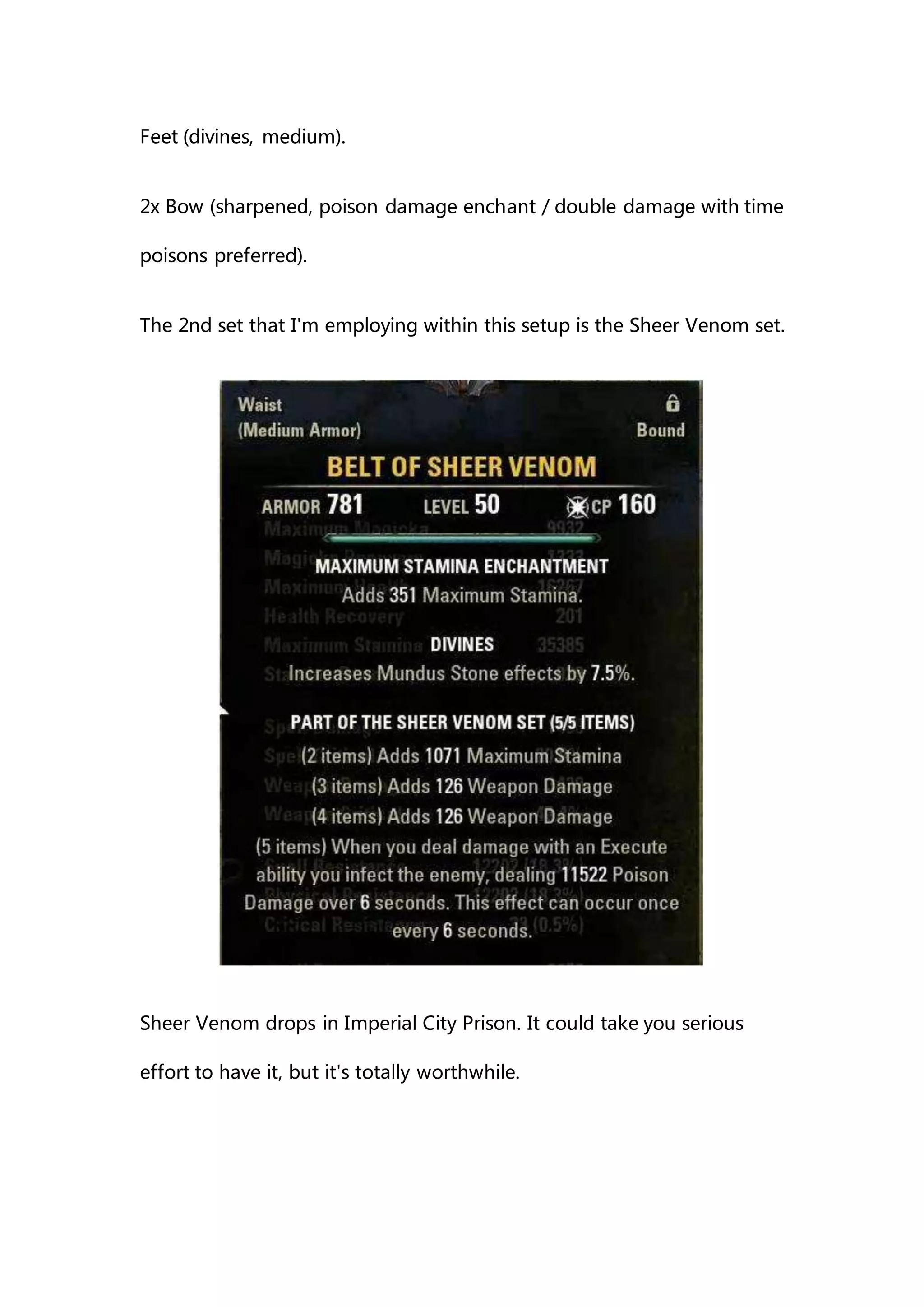ESO Nightblade Archer Assassin Build | PDF