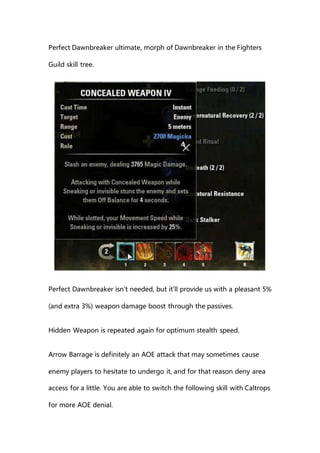 ESO Nightblade Archer Assassin Build | DOCX