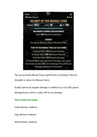ESO Nightblade Archer Assassin Build | DOCX