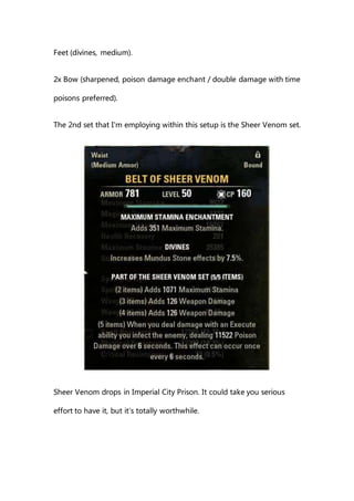 ESO Nightblade Archer Assassin Build | DOCX
