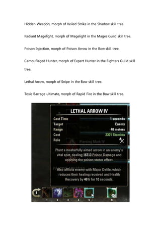 ESO Nightblade Archer Assassin Build | DOCX