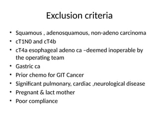 ESOPEC TRIAL IN CARCINOMA STOMACH JOURNAL CLUB | PPTX