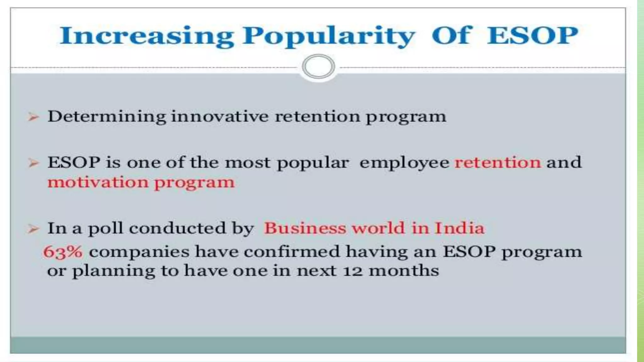 Employee Stock Option Plan - ESOP | PPTX