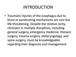 Esophageal injury | PPTX
