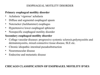 ESOPHAGEAL GASTROS MOTILITY DISORDER.pptx