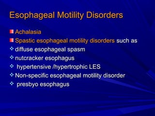 Diffuse Esophageal Spasm Vs Nutcracker Esophagus