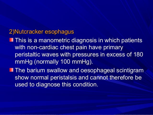 Esophageal motility disorders