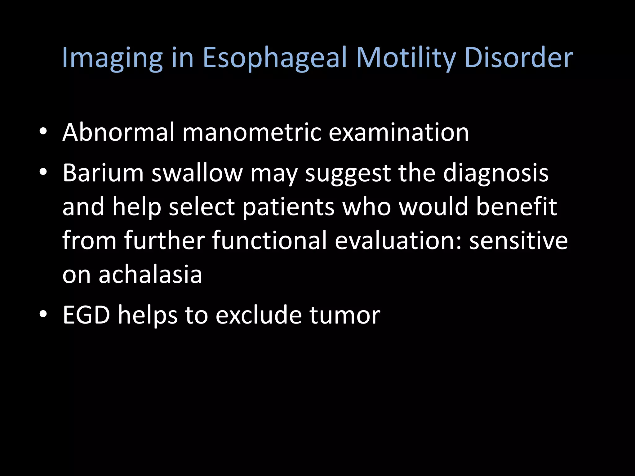 Esophageal motility disorders | PPT