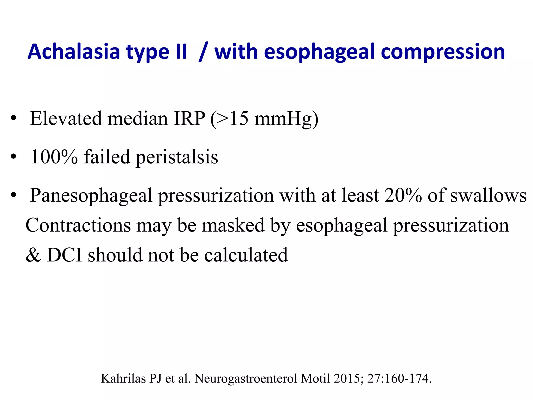 Esophageal motility disorders in Chicago classification v3.0 | PPTX