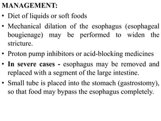 Esophageal stricture | PPTX