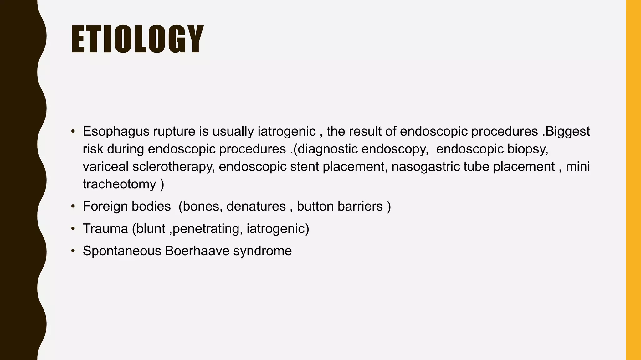 Esophageal trauma | PPTX